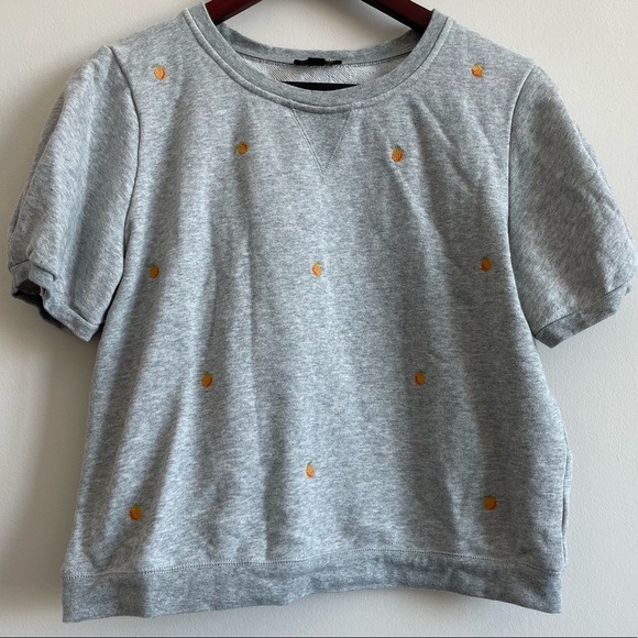 Anthropologie | Tops | Current Air Embroidered Lemon Top | Poshmark